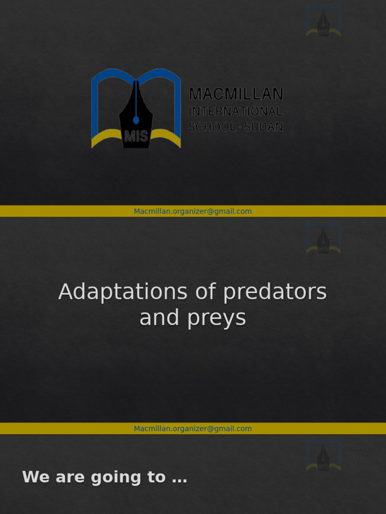 Adaptations of Predators and Prey | PDF