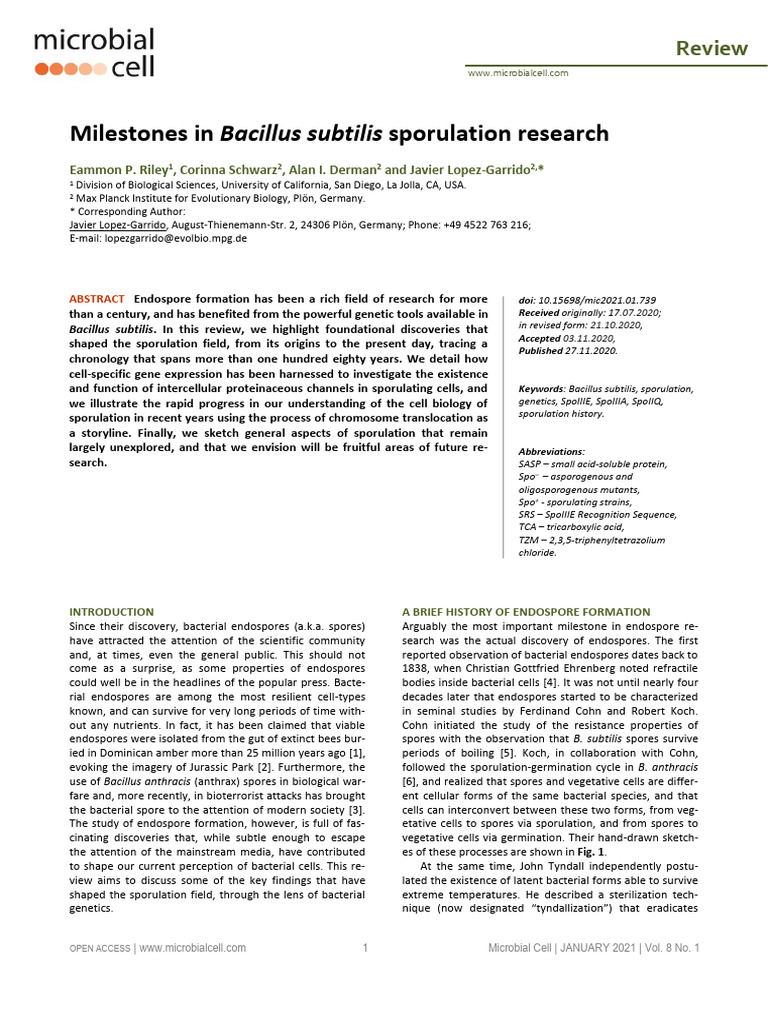 2020A Riley Microbial Cell | PDF | Gene | Proteins