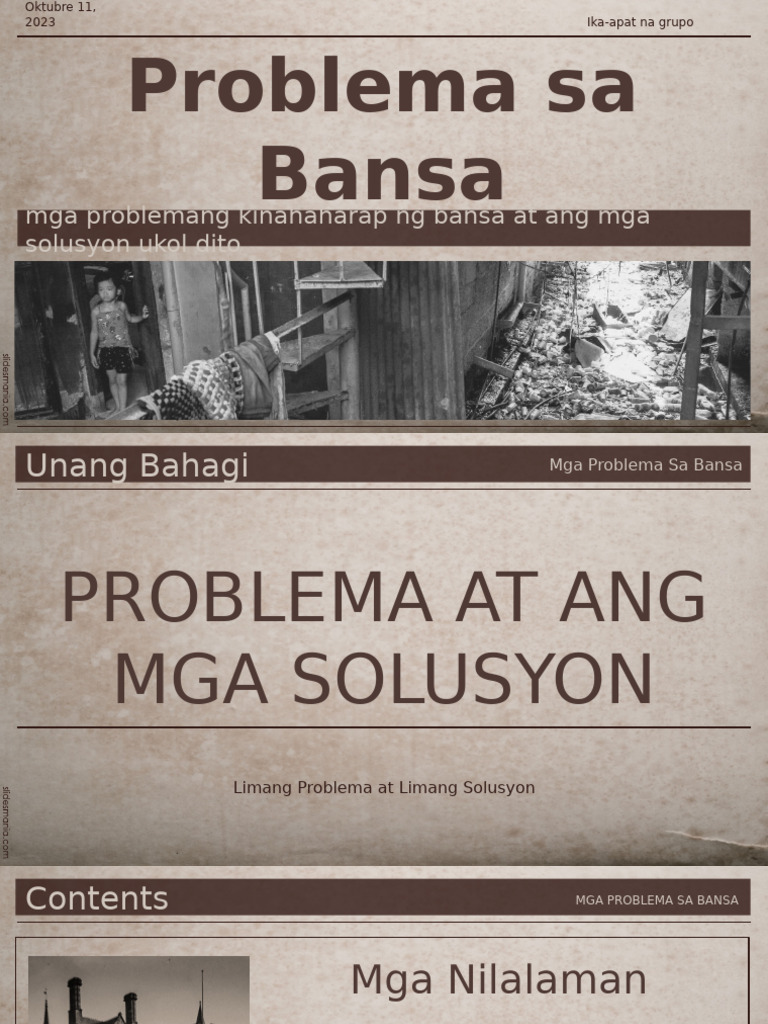 Problema Sa Bansa | PDF