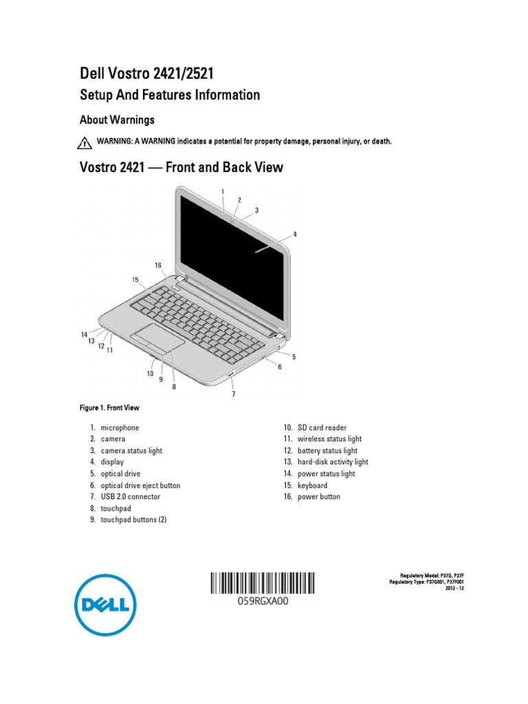all-products_esuprt_laptop_esuprt_vostro_notebook_vostro-2421_user's guide_en-us | PDF | Laptop ...