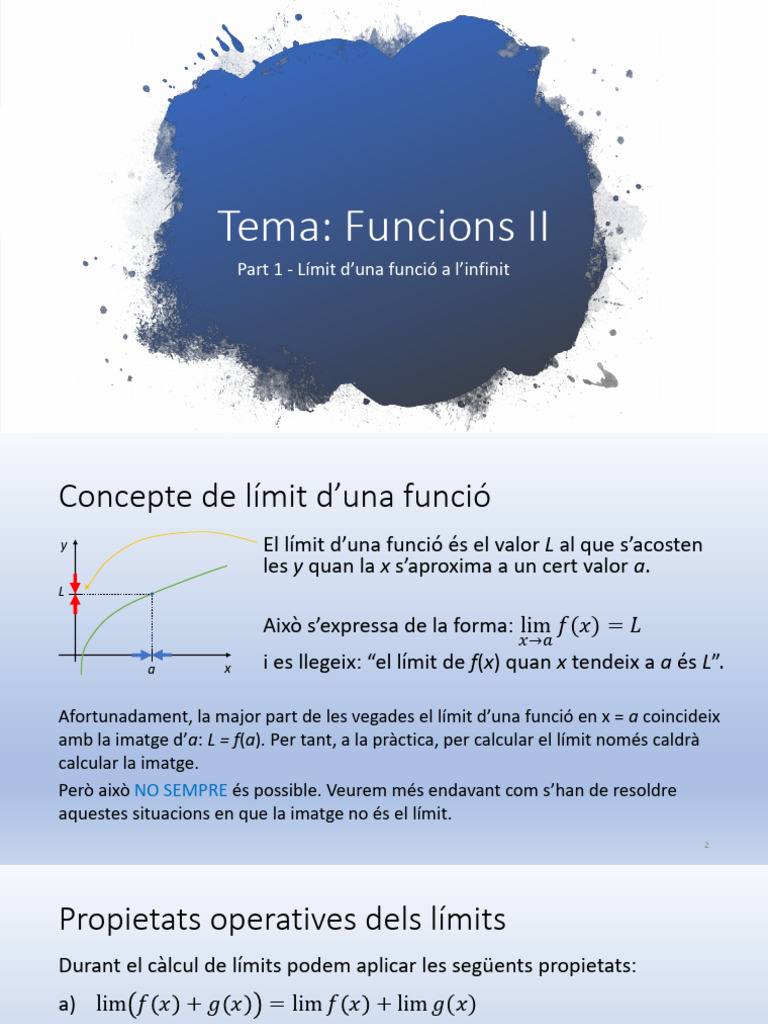 M1 Tema 5B Funcions Límits Part 1 | PDF