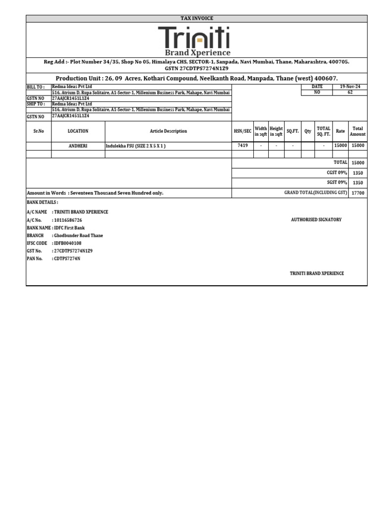 062 Redma Ideas PVT LTD Indulekha | PDF | Sales | Bharatiya Janata Party