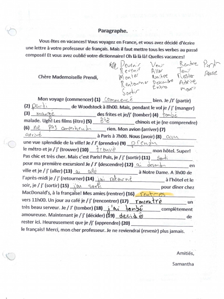 Plus de Pratique - passé composé avec avoir et être | PDF