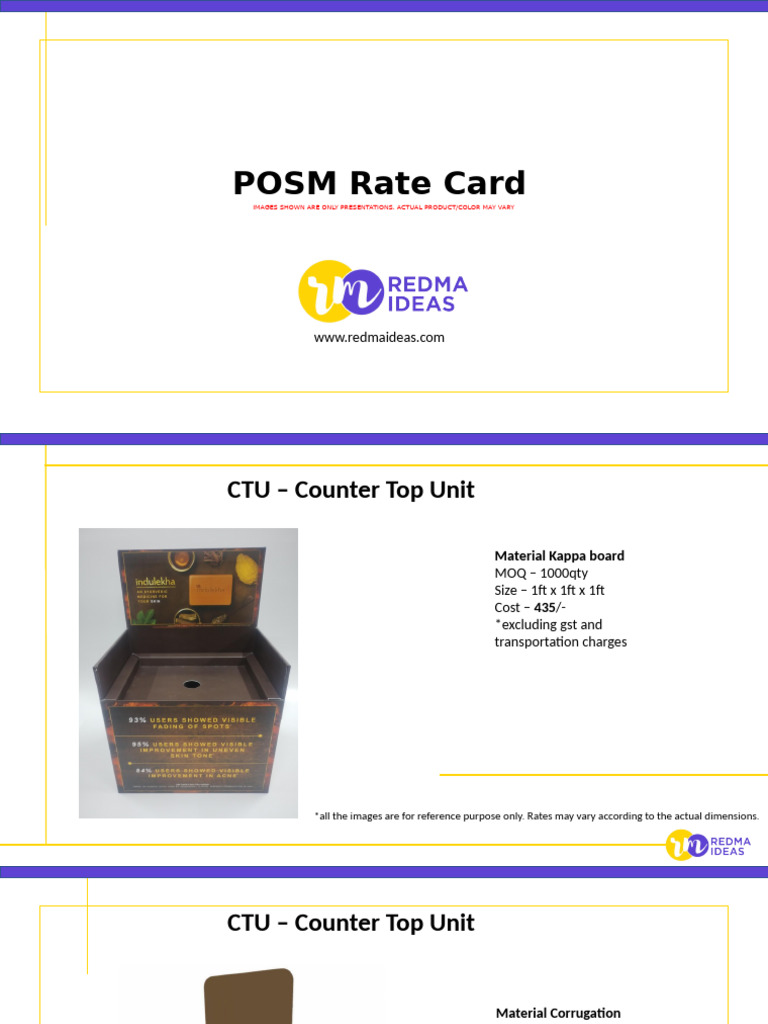 Display Units Cost | PDF