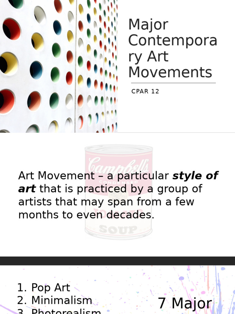 Major Contemporary Art Movements | PDF
