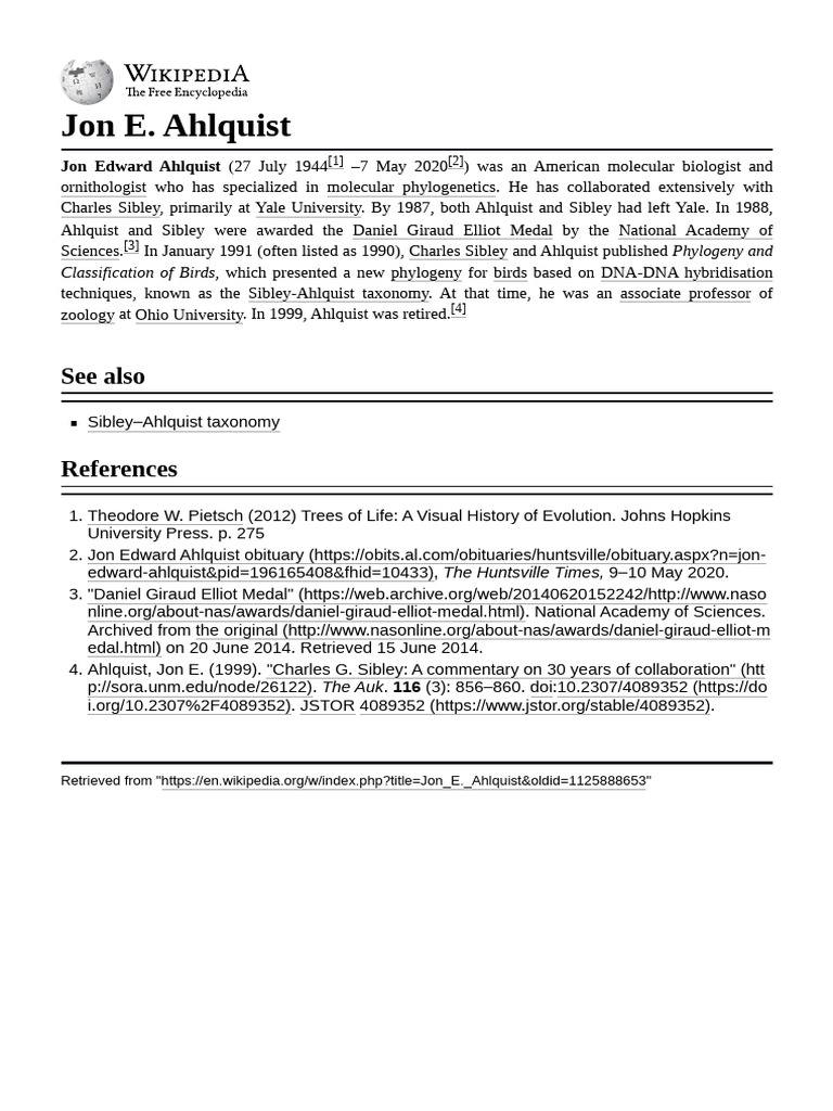 Jon E. Ahlquist: Molecular Biologist | PDF