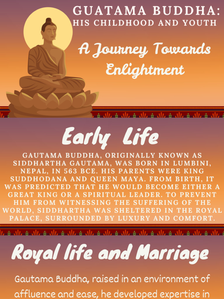 Gautama Buddha - Childhood and Youth | PDF