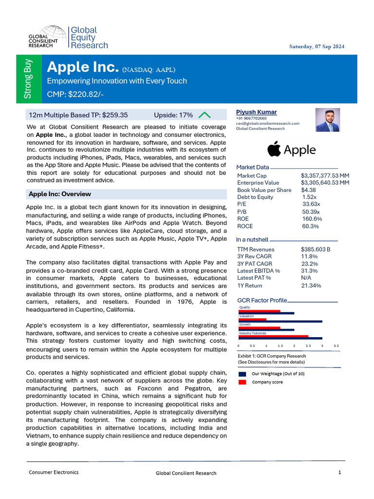 Apple Inc | PDF | Apple Inc. | Share Repurchase