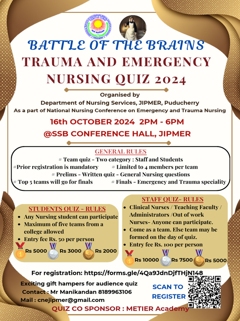 Trauma Quiz JIPMER NCETN 2024 | PDF