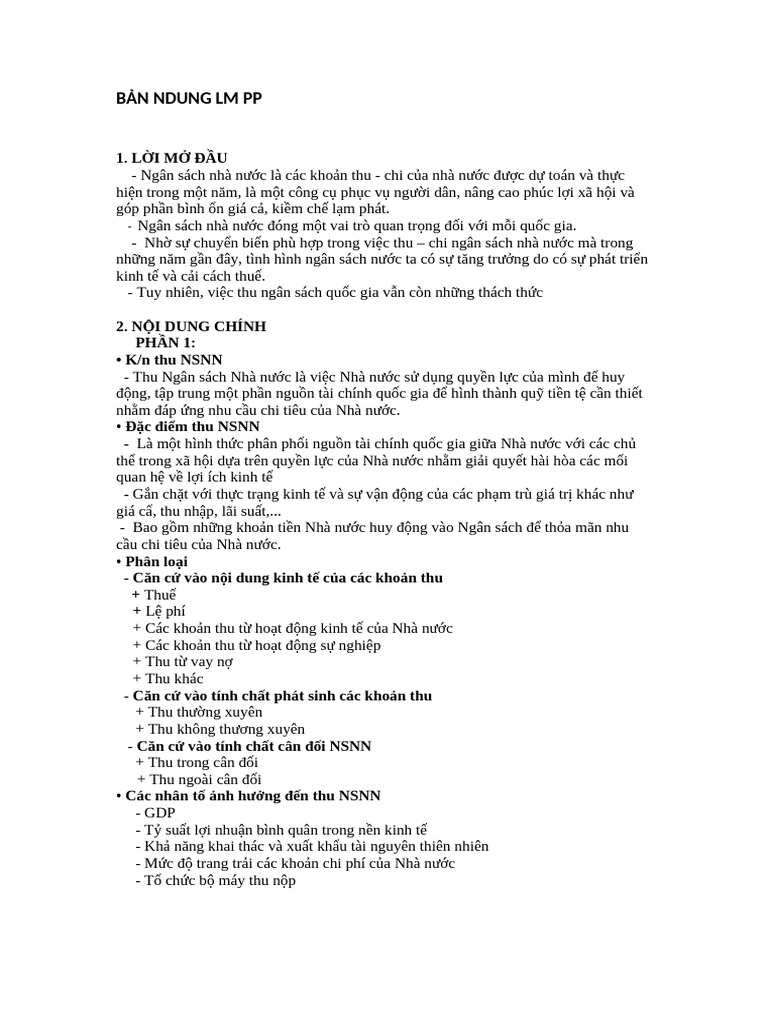 BẢN NDUNG LM PP | PDF