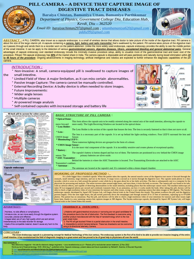 Pill Camera Poster | PDF | Gastroenterology | Clinical Medicine