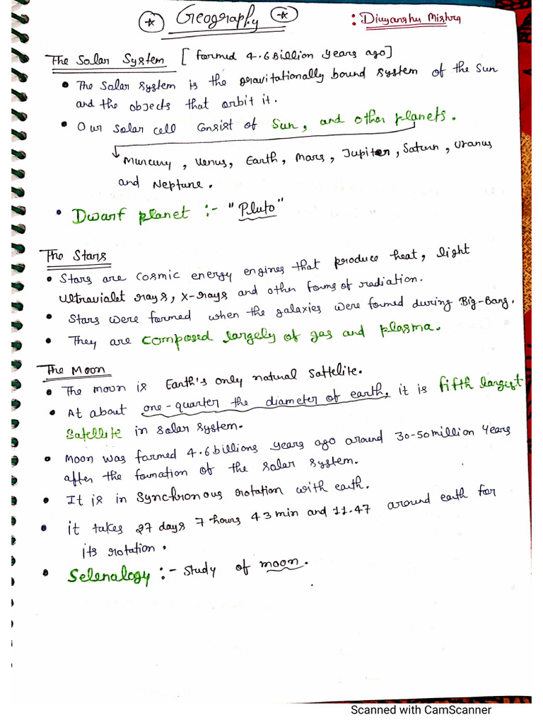 Geography Short Notes | PDF
