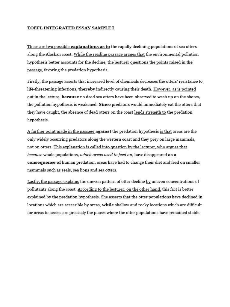 TOEFL-Integrated-Essay-Sample | PDF