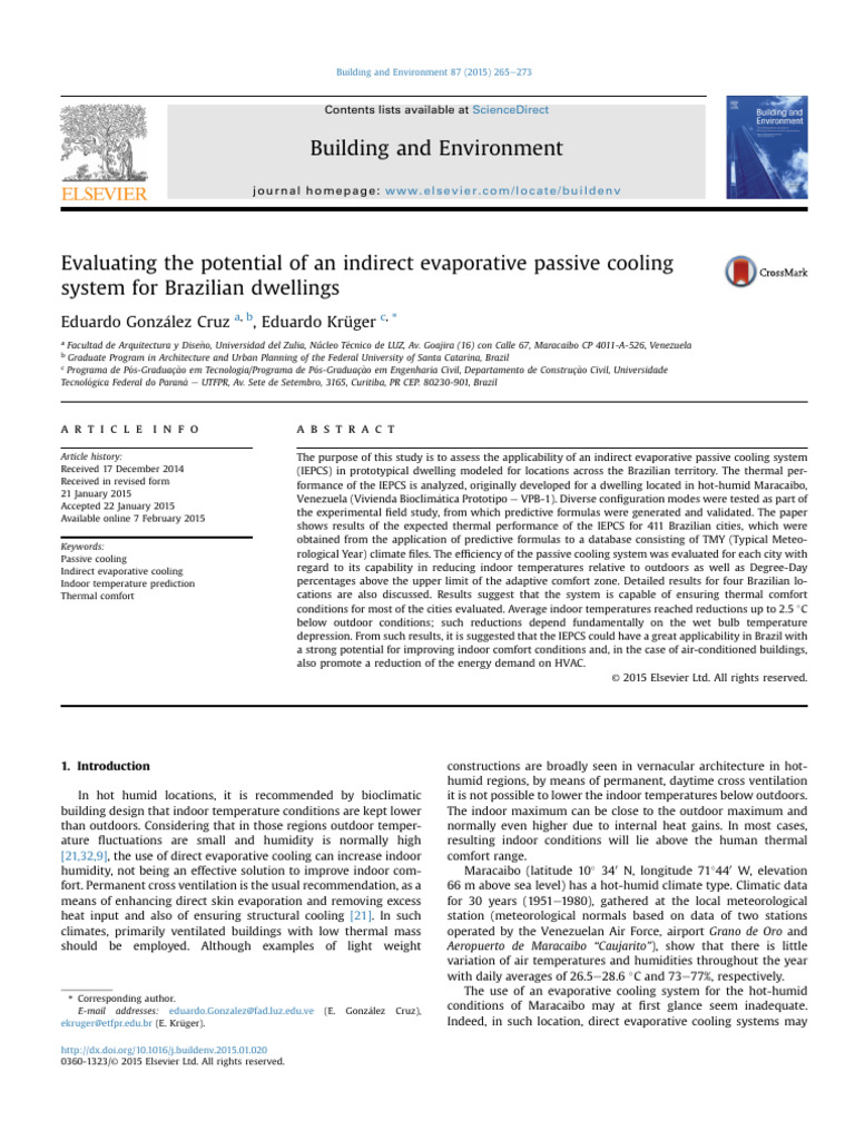 Indirect Evaporative Cooling for Brazil | PDF | Humidity | Ventilation ...