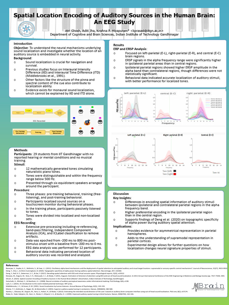 Spatial Location Encoding of Auditory Sources in The Human Brain: An EEG Study | PDF ...