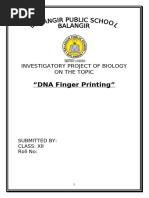 DNA Fingerprinting Class 12th Investigatory Project | PDF | Dna ...