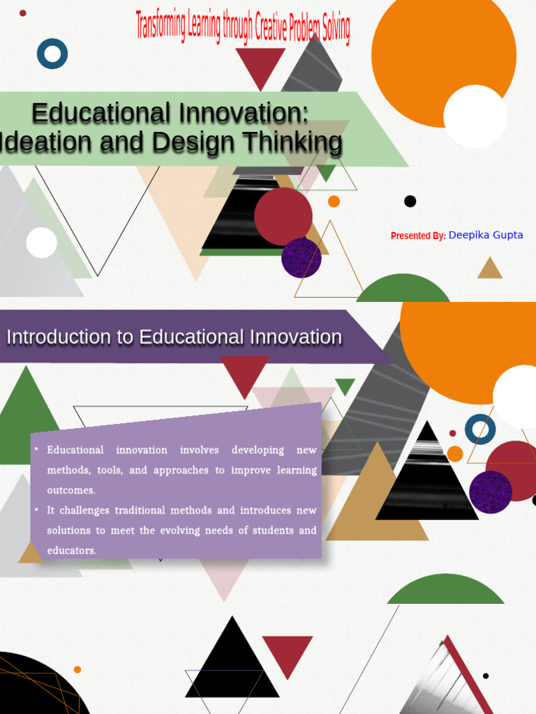 Educational Innovation: Ideation & Design Thinking | PDF | Design ...