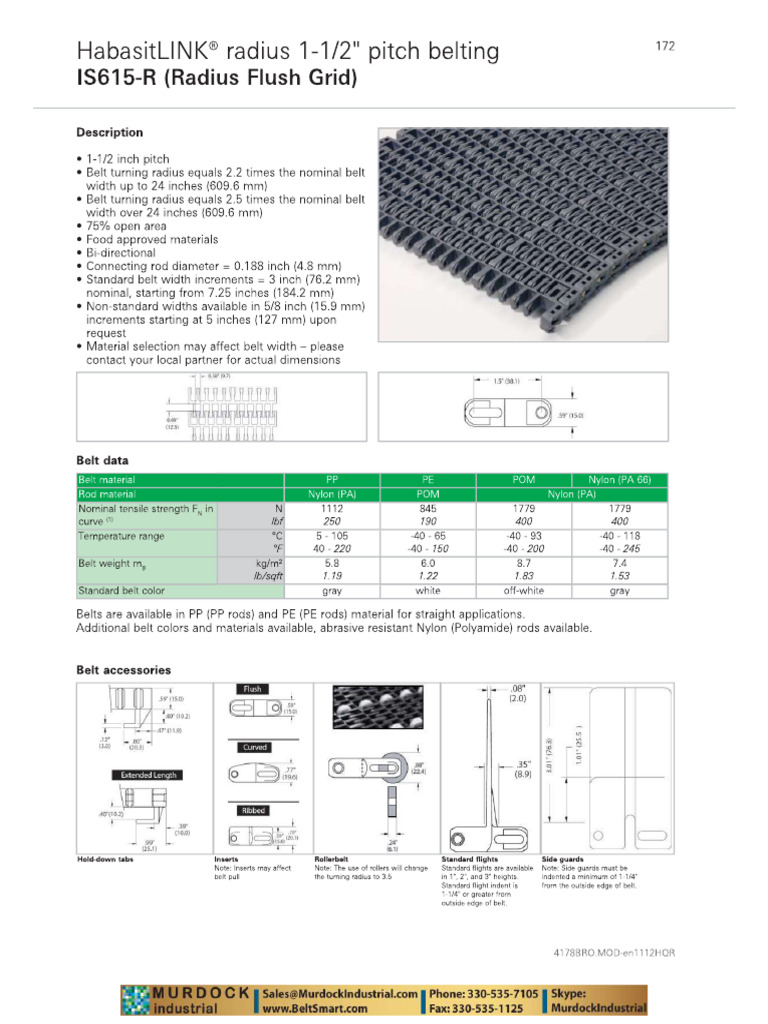Habasit IS615-R | PDF
