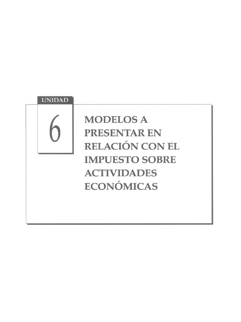 Modelos A Presentar en Relación Con El IAE | PDF