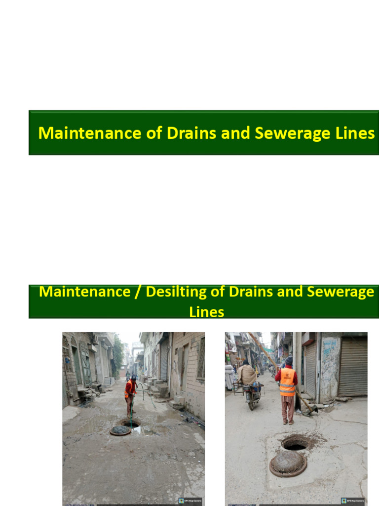 Maintenance of Drains and Sewerage Lines | PDF