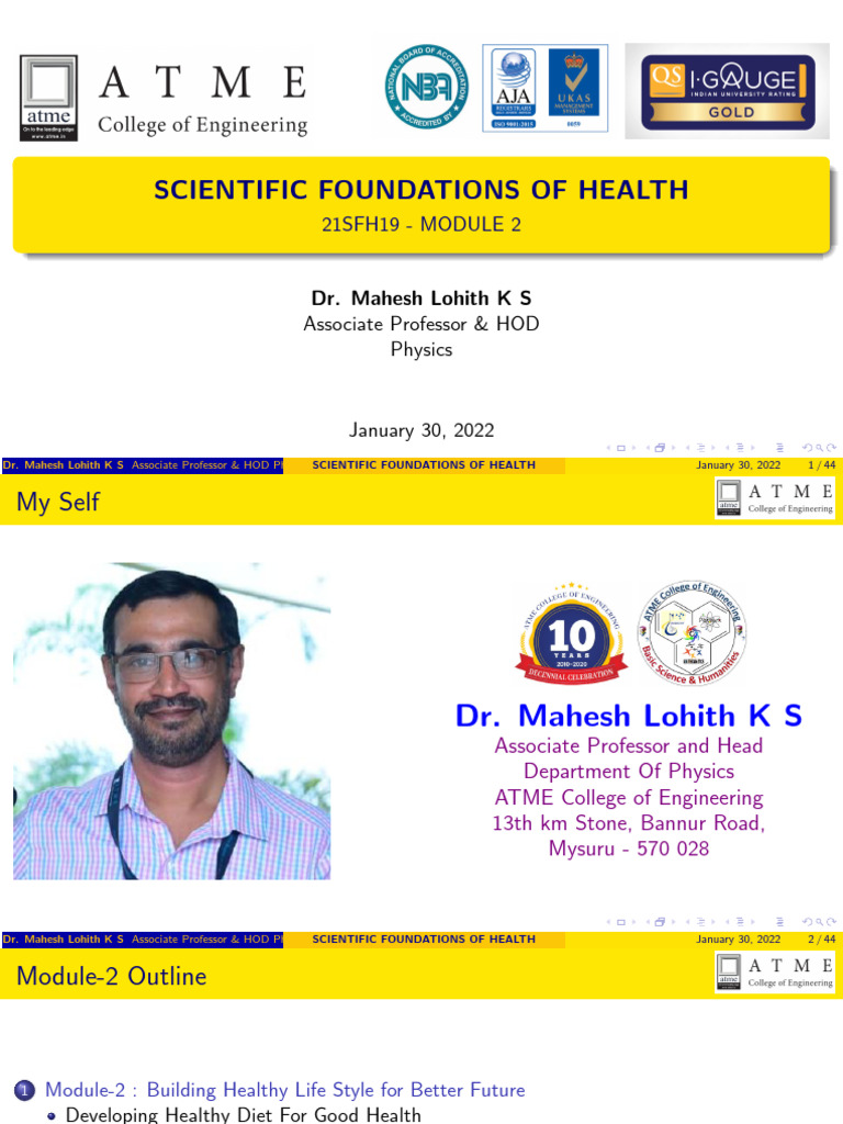SFH Module 2 PPT (1) | PDF | Obesity | Body Mass Index