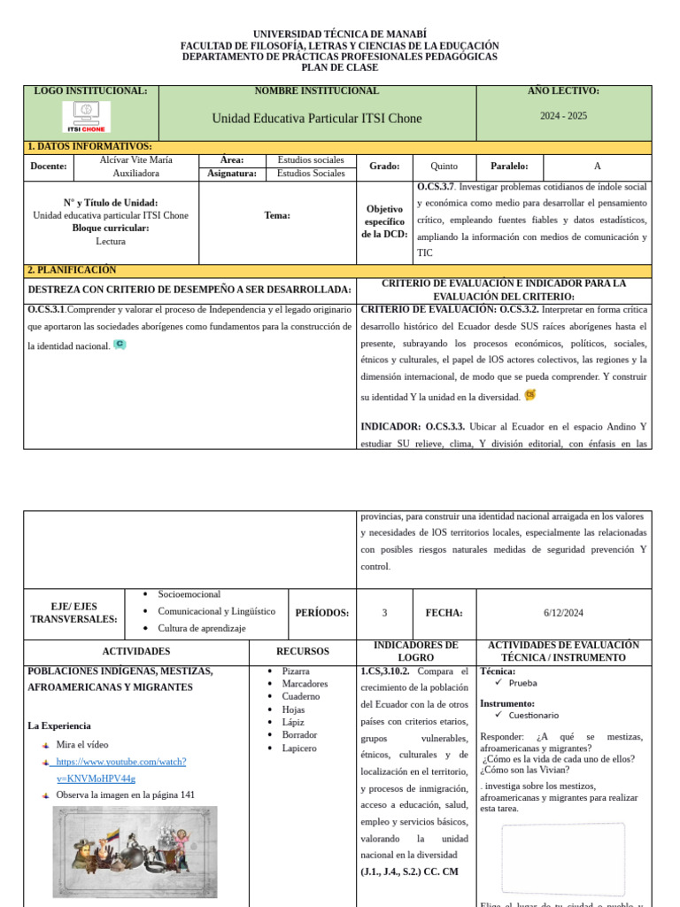 Planificacion EESS 4 | PDF | Evaluación