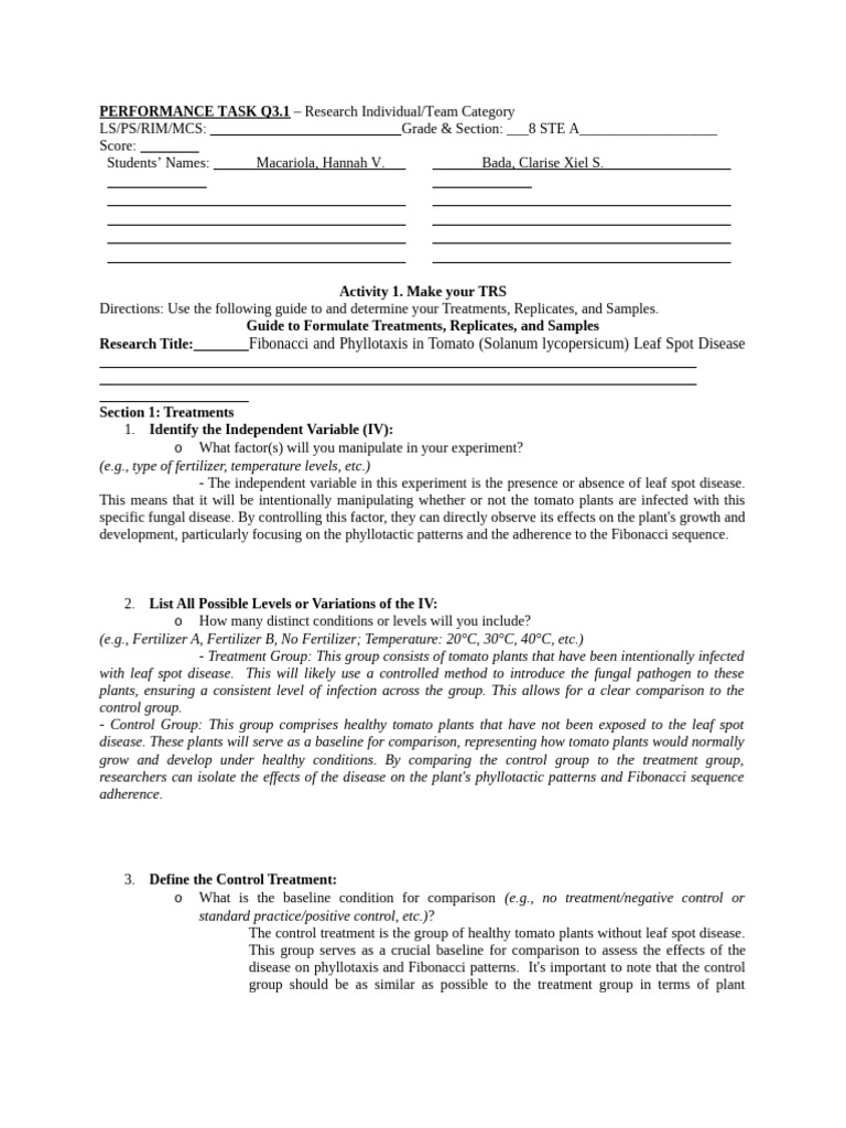 Macariola, Bada - PT 3.1 | PDF | Experiment | Sampling (Statistics)