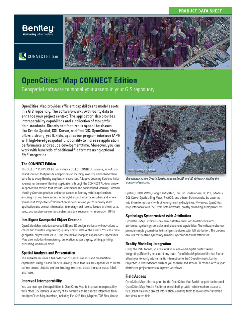 bentley-opencitiesmap | PDF | Geographic Information System | Software
