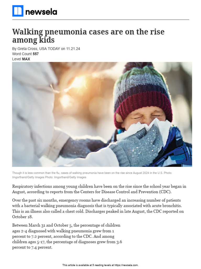 Walking Pneumonia In Kids | PDF | Pneumonia | Respiratory Diseases