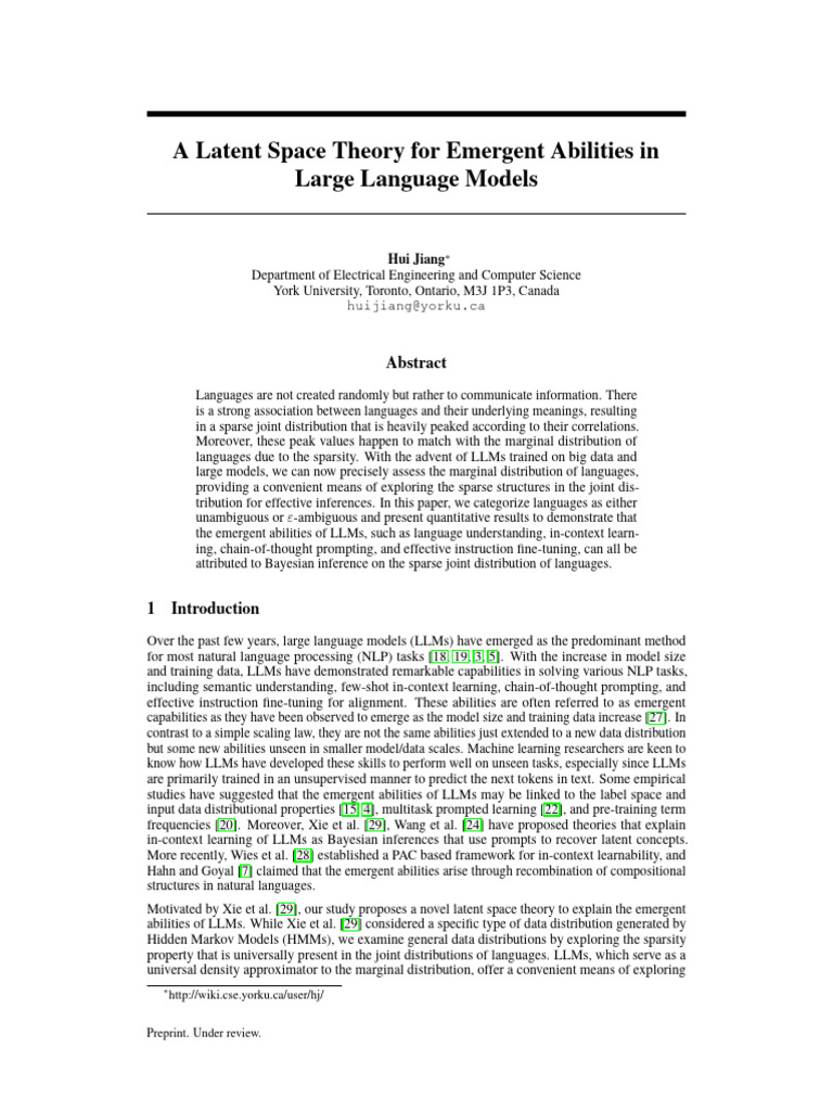 A Latent Space Theory for Emergent Abilities in Large Language Models ... A Latent Space Theory for Emergent Abilities in Large Language Models ...