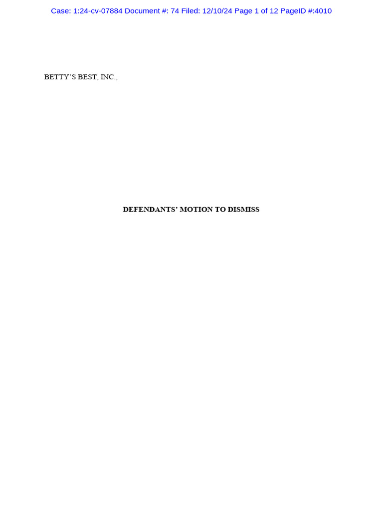 Betty's Best v. Schedule A - MTD (Hague Service) | PDF | Service Of ...