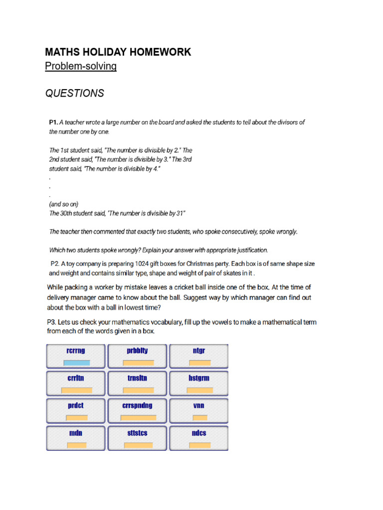 MATHS - Google Docs | PDF