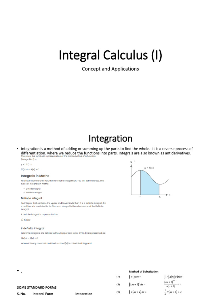 13. Integral calculus (I) | PDF