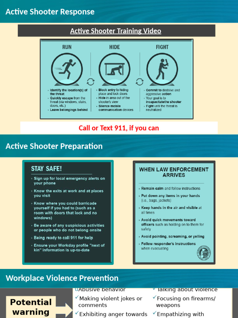 2024 Active Shooter Preparation Presentation | PDF