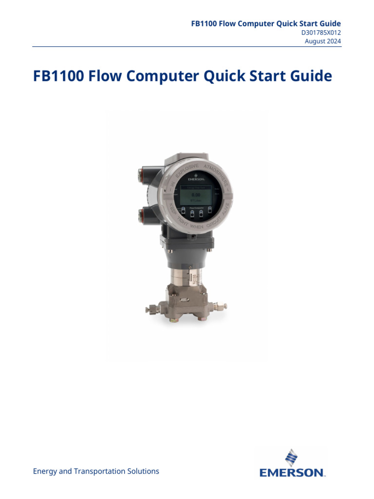 FB1100 Flow Computer Setup Guide | PDF | Installation (Computer ...