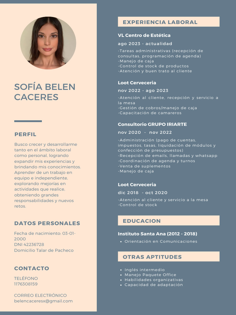 CV Sofia Belen Caceres | PDF