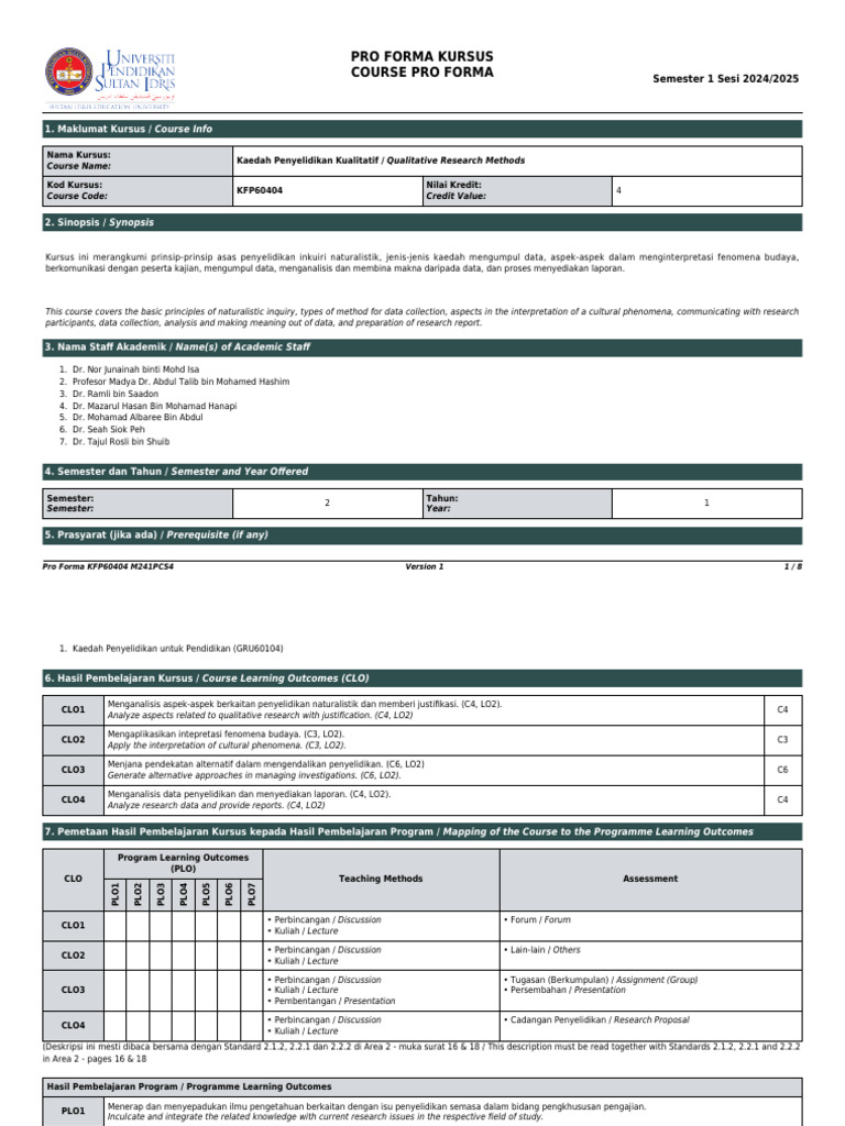 Pro Forma Kursus Course Pro Forma | PDF
