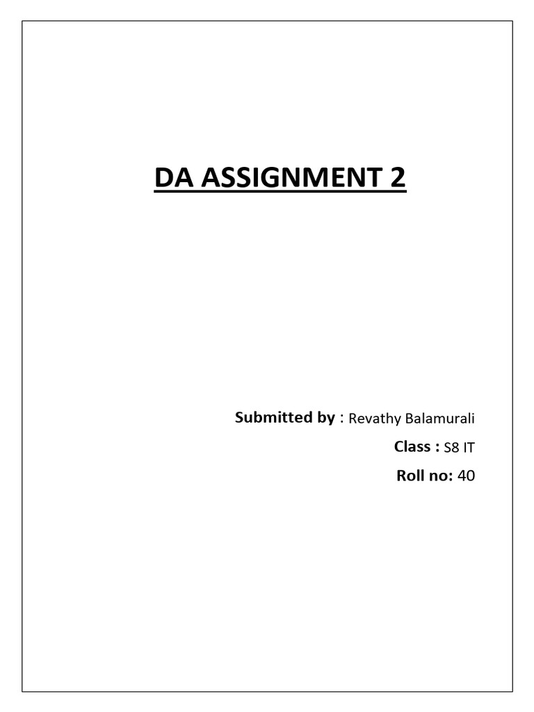Da Assignment | PDF | Level Of Measurement Da Assignment | PDF | Level Of Measurement