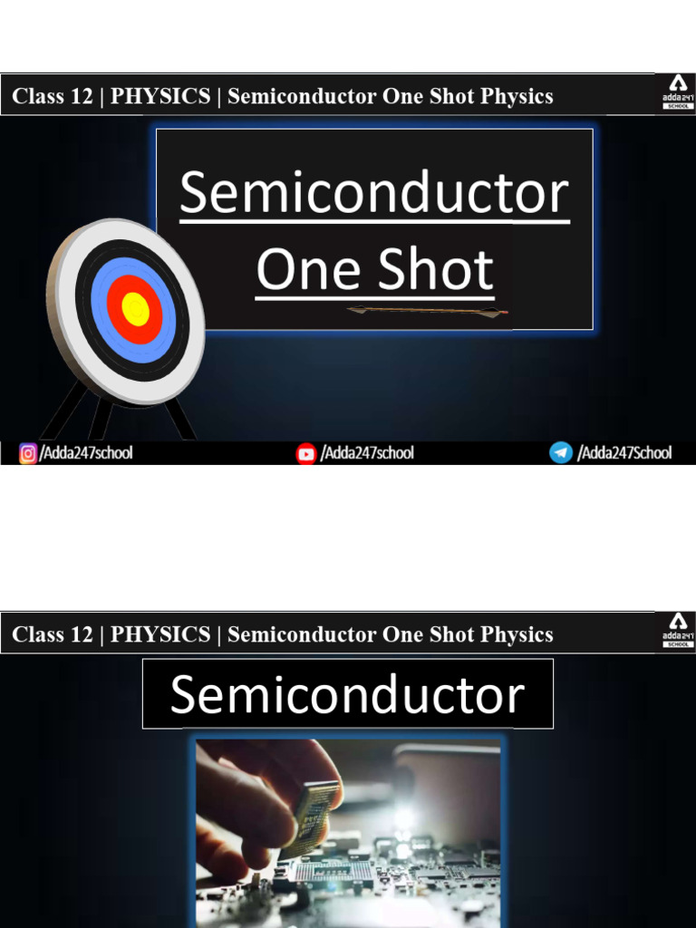 Semiconductor Concepts for Class 12 | PDF | P–N Junction | Solid