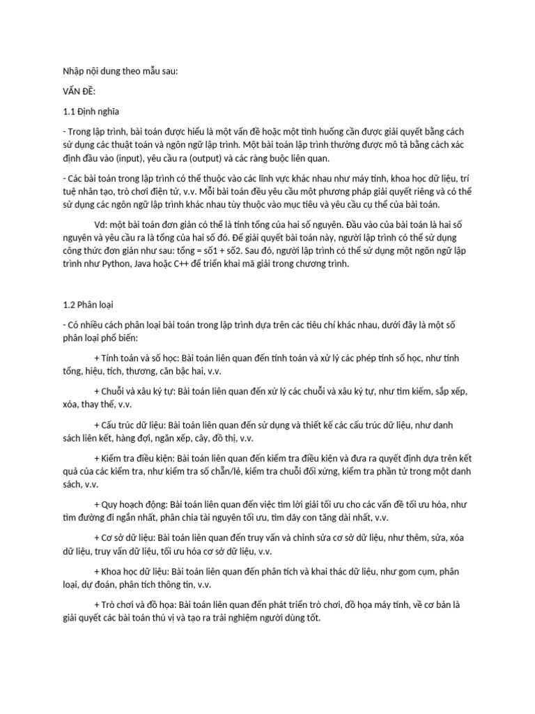 Noi Dung PPT Nhap Mon Lap Trinh | PDF