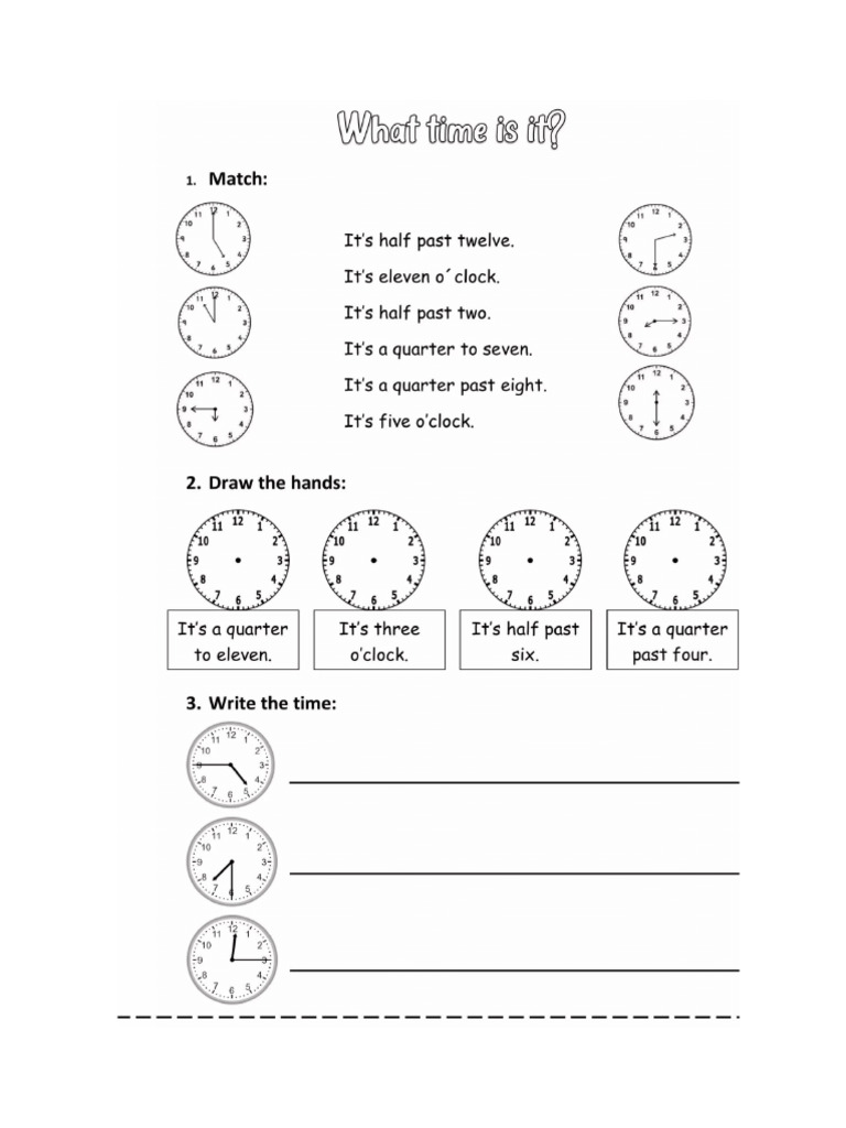 Time Worksheet | PDF
