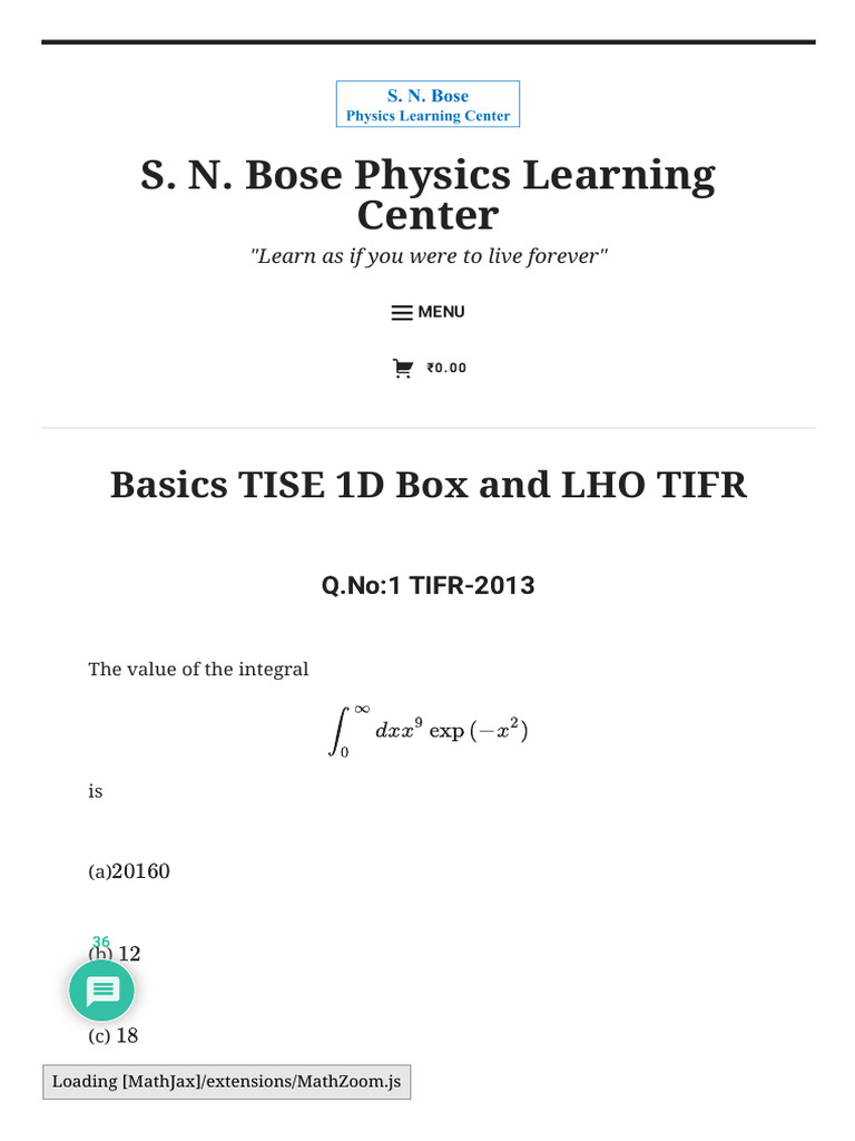 Basics TISE 1D Box and LHO TIFR | PDF | Electronvolt | Wave Function