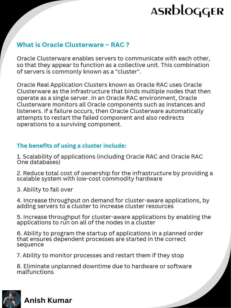 Oracle Clusterware 1732187664 | PDF | Computer Cluster | Computer Architecture