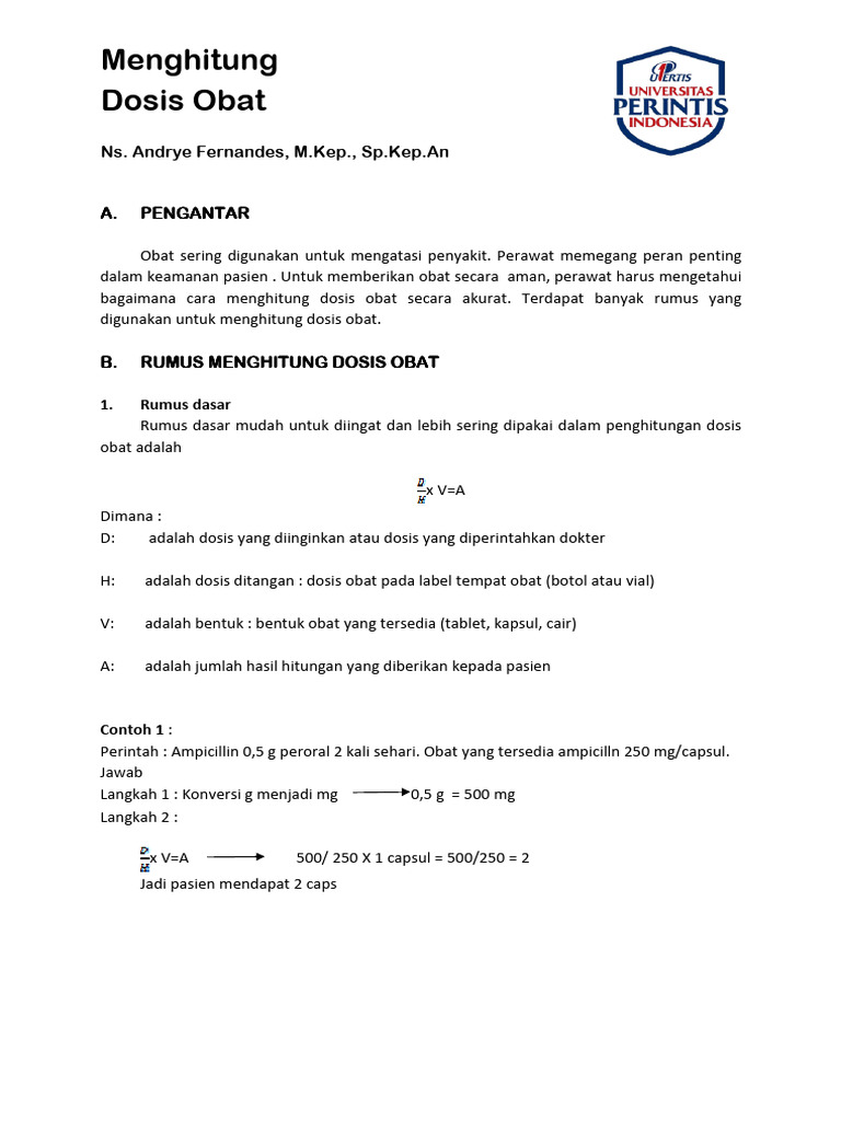 Menghitung Dosis Obat | PDF