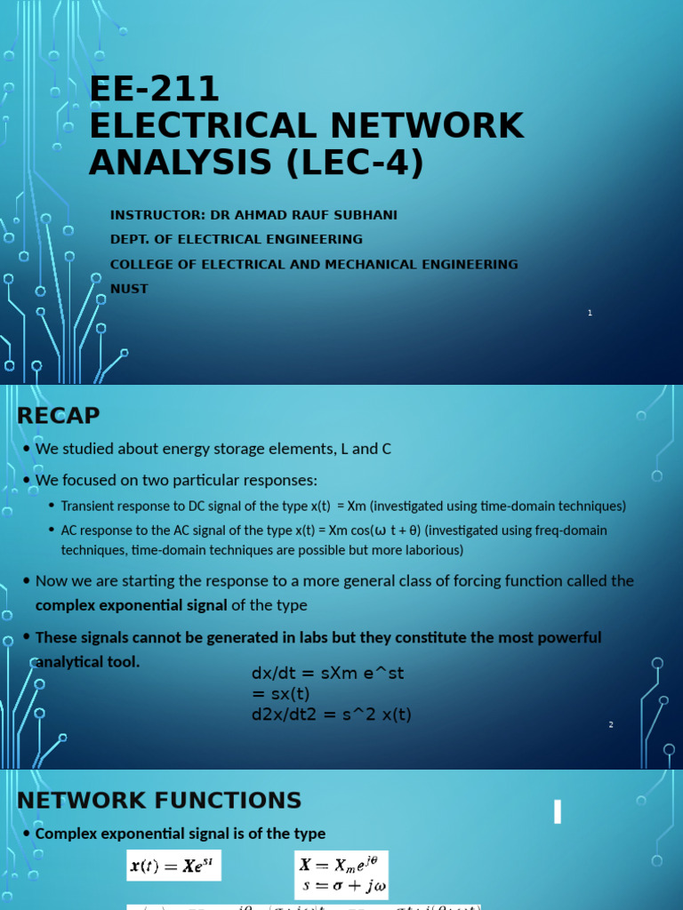 Electrical Network Analysis Overview | PDF | Electrical Impedance | Electrical Engineering