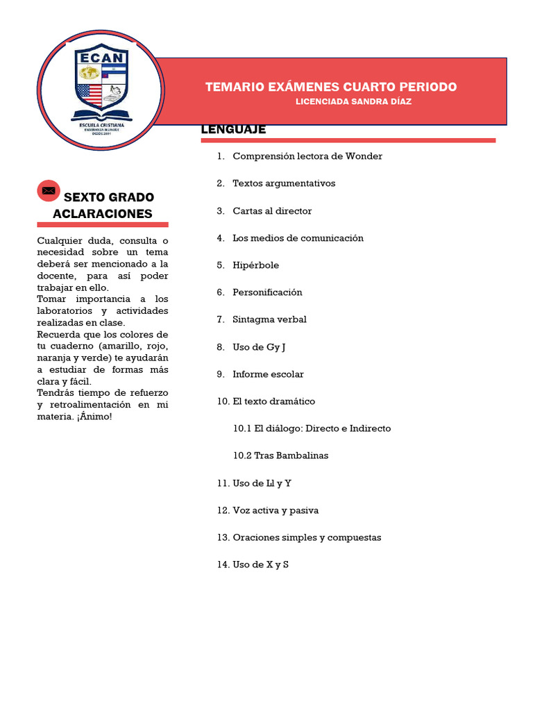 Lenguaje 6°IVP | PDF