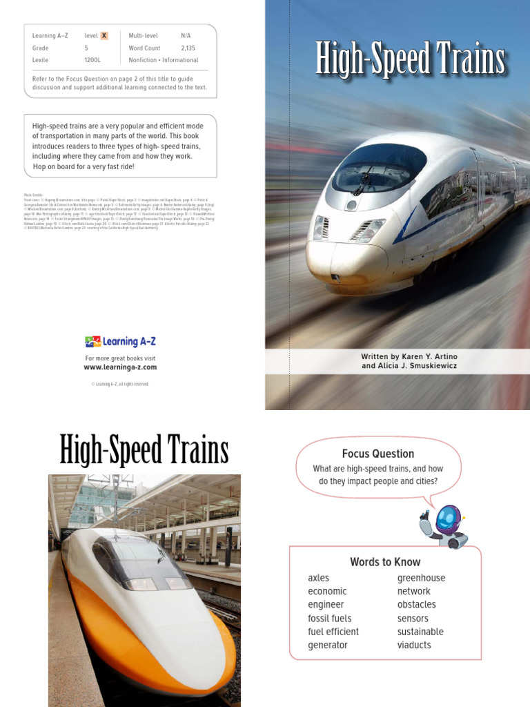 High Speed Trains RAZ | PDF | Train | High Speed Rail