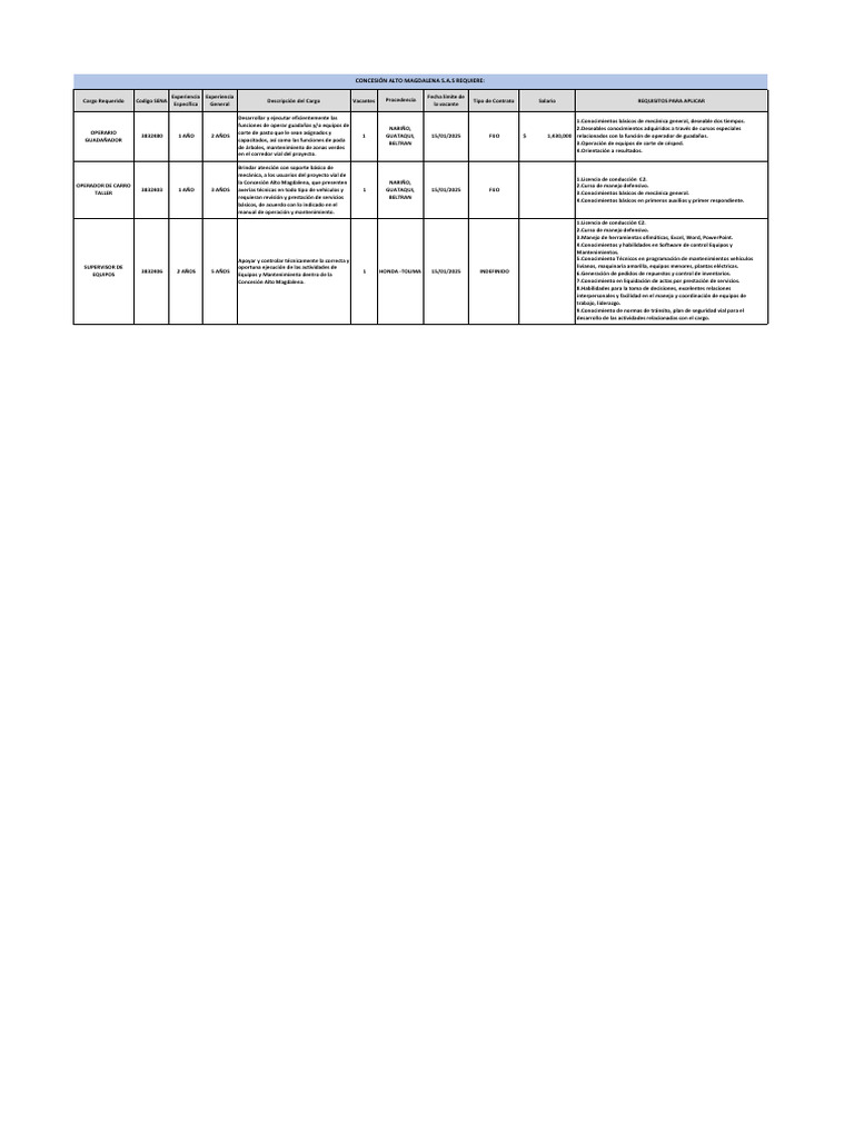 Oferta Laboral Dic2024 | PDF | Informática