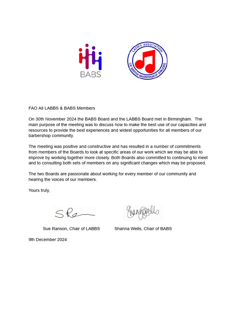 Joint Statement - December 2024 | PDF