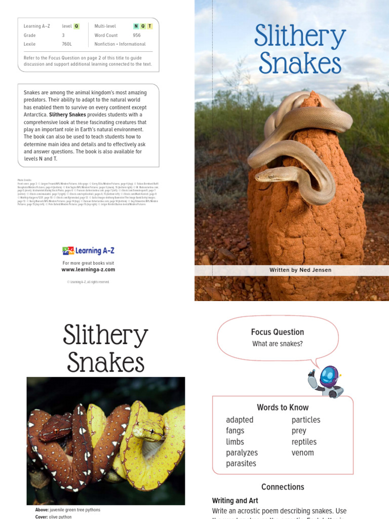 EDEN Snakes RAZ | PDF | Snake | Venom